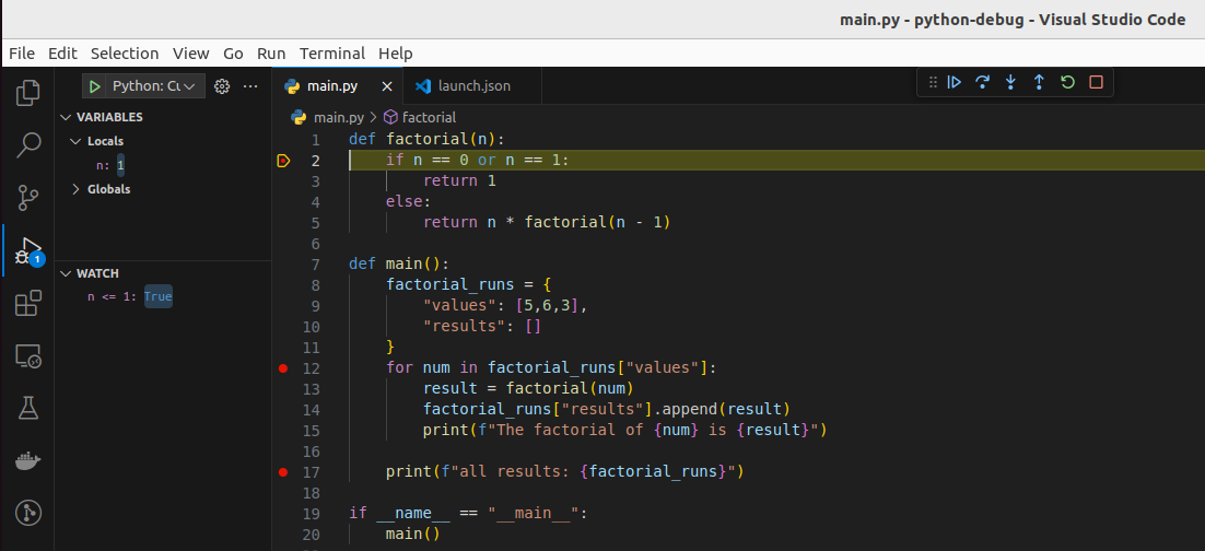 Visual Studio Code debugger for Python: how to use - TMS Developer Blog